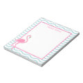 Pink Flamingo Personalized Notepad | Zazzle