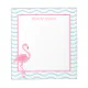 Pink Flamingo Personalized Notepad | Zazzle