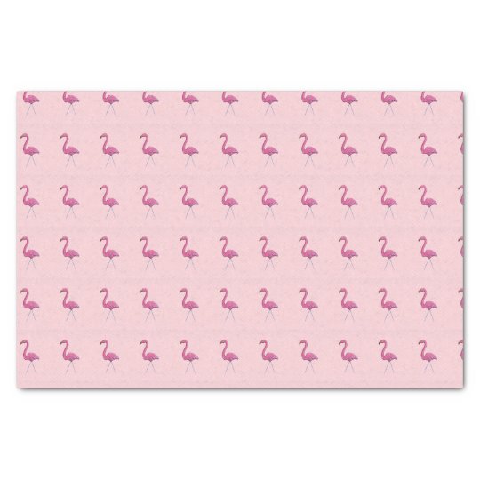 Pink Flamingo polka dot tissue gift wrapping paper | Zazzle.com