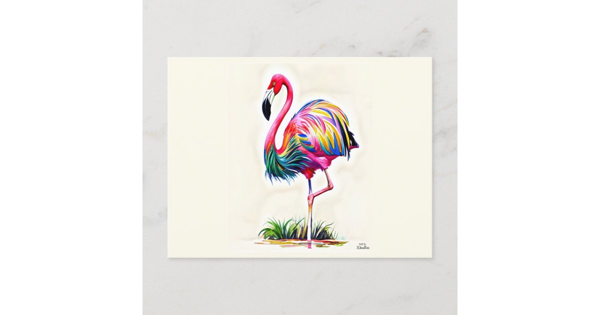 Pink Flamingo Postcard | Zazzle