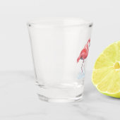 Pink Flamingo . Shot Glass | Zazzle