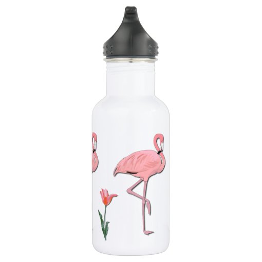 Pink Flamingo Stainless Steel Water Bottle | Zazzle