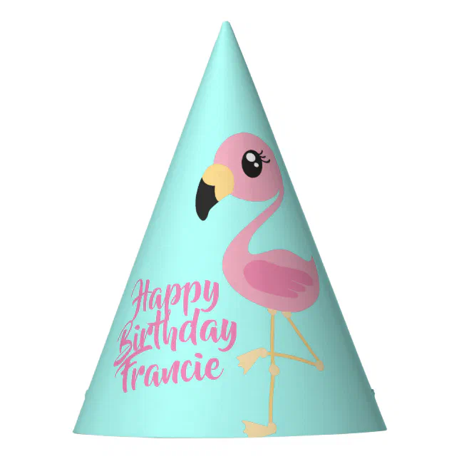 Pink Flamingo Tropical 1st Birthday Party Hats | Zazzle