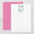 Pink Flamingo Tropical Personalized Stationery Note Card | Zazzle