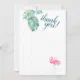 Pink Flamingo Tropical Thank You Note Card | Zazzle