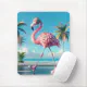 Pink Flamingo Wearing Sneakers Mouse Pad | Zazzle