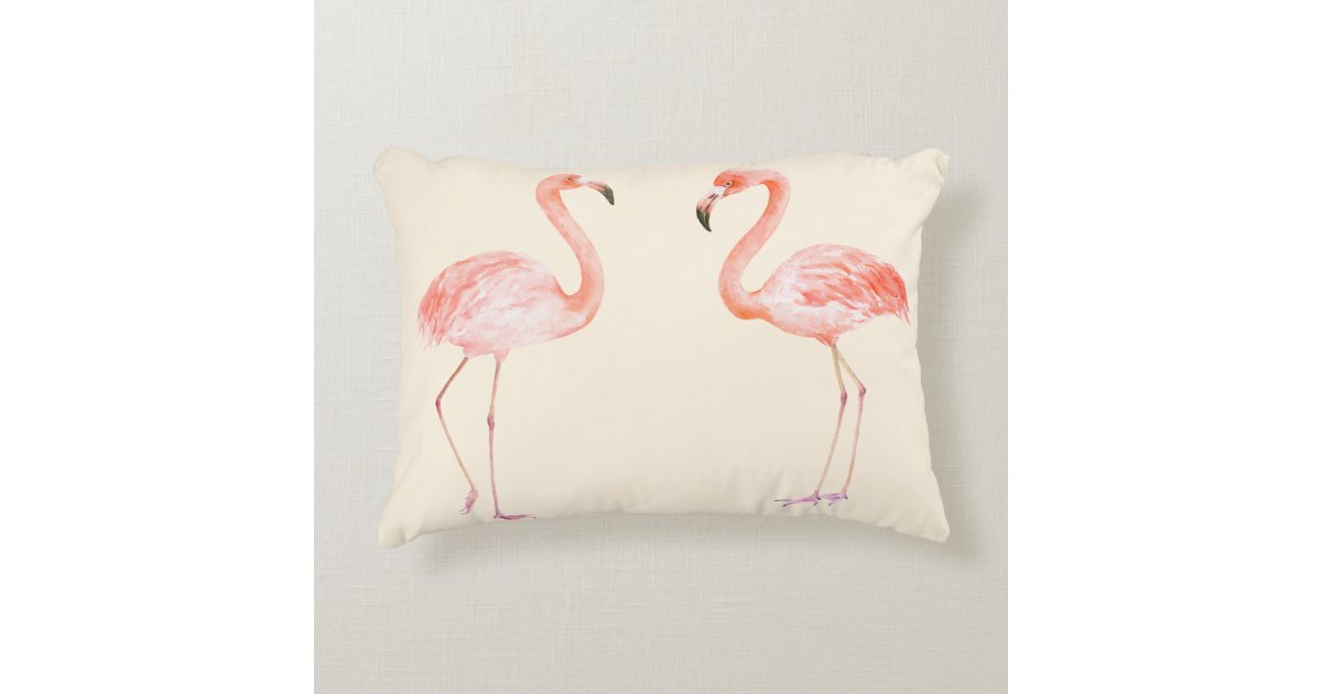 Pink Flamingos Accent Pillow | Zazzle