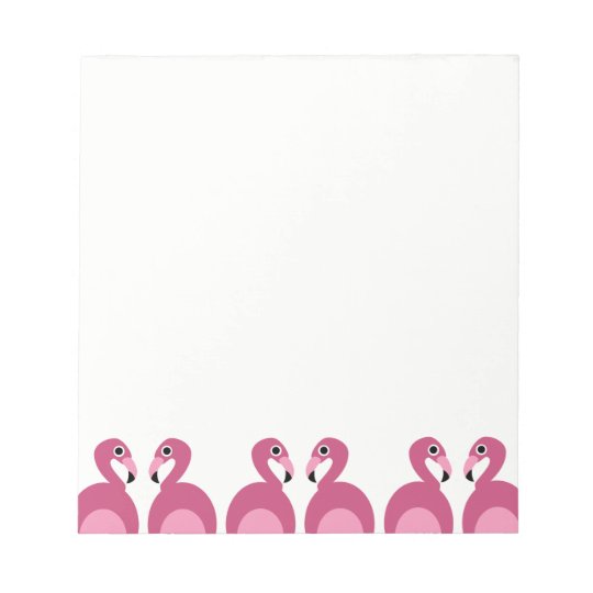 Pink Flamingos Border - Notepad | Zazzle.com