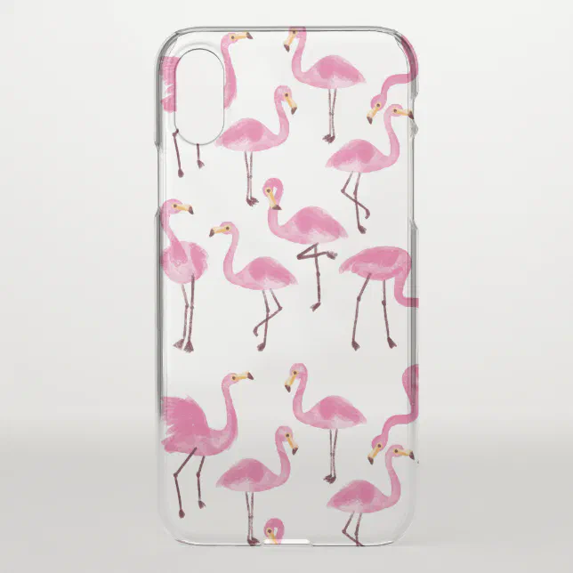 Pink Flock of Flamingos Uncommon iPhone Case | Zazzle