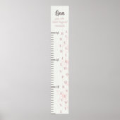 Pink Floral Alphabet Growth Chart | Zazzle