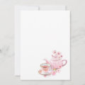 Pink Floral Any Age Afternoon Tea Birthday Invitation | Zazzle
