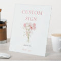 Pink Floral Baby in Bloom Baby Shower Custom Sign | Zazzle