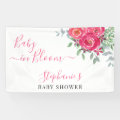 Pink Floral Baby Shower Banner | Zazzle