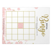 Pink Floral Bridal Bingo Notepad | Zazzle