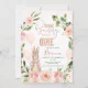 Pink Floral Bunny Rabbit 1st Birthday Invitation | Zazzle