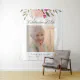 Pink Floral Celebration of Life Funeral Memorial Tapestry | Zazzle