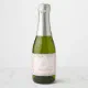 Pink Floral Chinoiserie Wedding Sparkling Wine Label | Zazzle