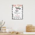 Pink Floral Cow Print Birthday Party Welcome Sign | Zazzle