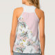 Pink Floral Design Razorback Tank | Zazzle