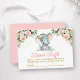 Pink Floral Elephant Diaper Raffle Baby Shower Enclosure Card | Zazzle