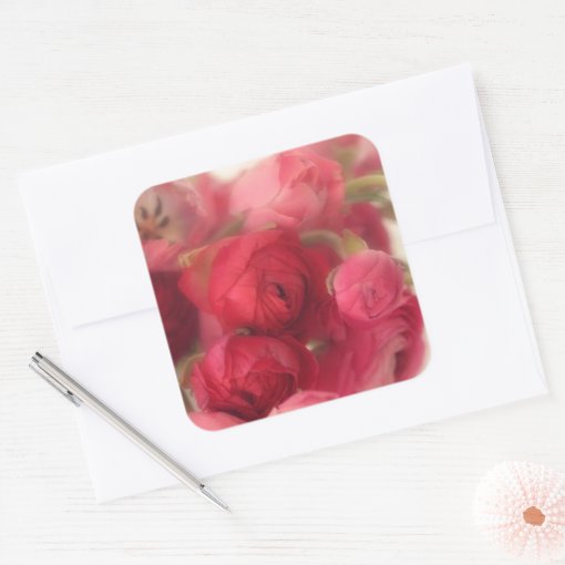 Pink Floral Envelope Seals and Stickers | Zazzle