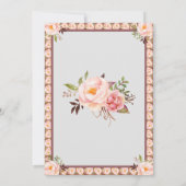 Pink Floral Frame Wedding Invitation | Zazzle