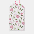 Pink Floral Girl Birthday Party Gift Tags | Zazzle