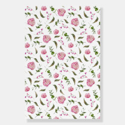 Pink Floral Girl First Birthday Milestone Foam Board | Zazzle