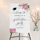 Pink Floral Graduation Party Welcome Sign | Zazzle
