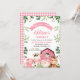 Pink Floral Greenery Farm and Barn Birthday Invitation | Zazzle