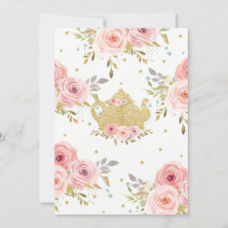 Pink Floral High Tea Graduation Party Invitation | Zazzle