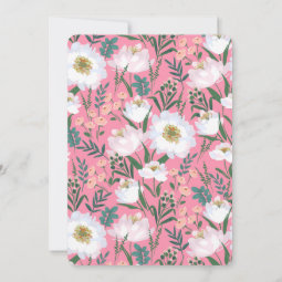 Pink Floral Kettle Lemon Tea Party Girl Birthday Invitation | Zazzle