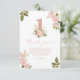 Pink Floral Little Miss 1st Birthday Thank You Card | Zazzle