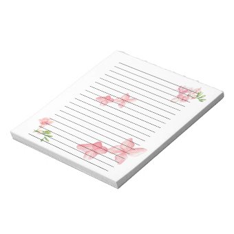 Pink Floral Notepad | Zazzle