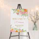 Pink Floral Orange Citrus Welcome Sign | Zazzle
