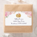 pink Floral return address label | Zazzle