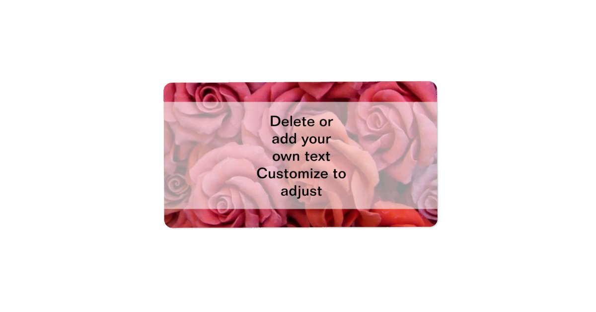 Pink floral roses label | Zazzle.com