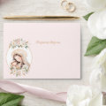 Pink Floral Spanish Catholic Baptism Envelope | Zazzle