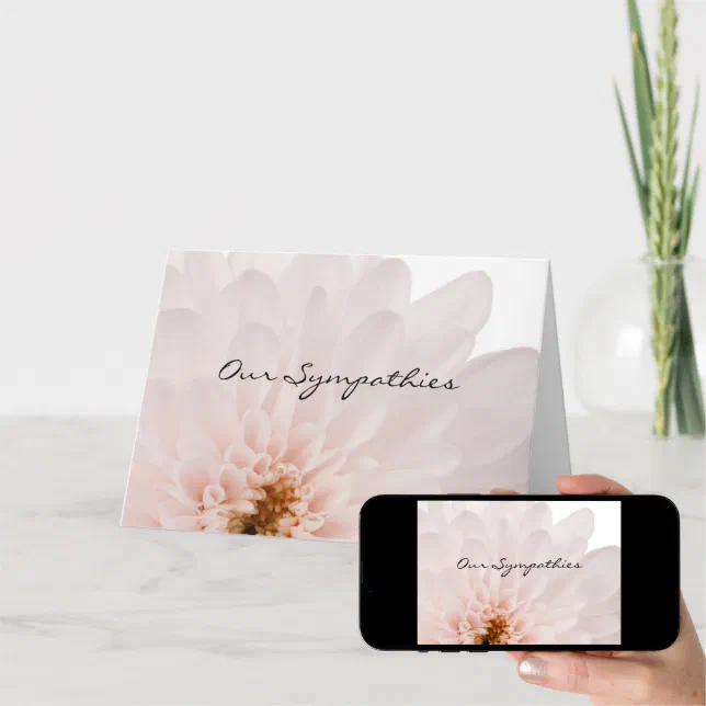 Pink Floral Sympathy Card | Zazzle