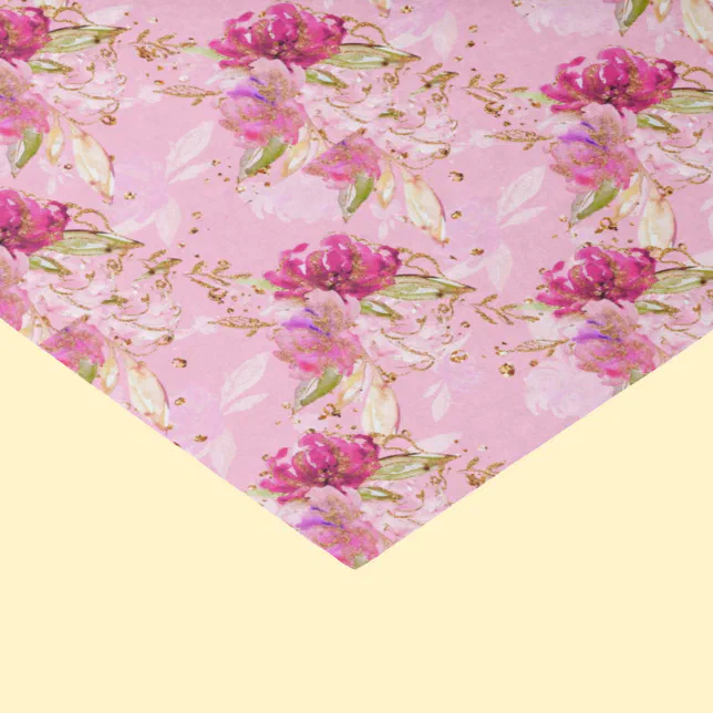 Pink floral tissue paper | Zazzle