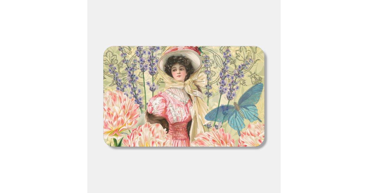 Pink Floral Victorian Woman Regency Matchboxes | Zazzle