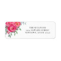 Pink Floral Watercolor Address Label | Zazzle