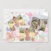 Pink floral watercolor glitter Sweet 16 photo Invitation | Zazzle