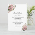 Pink Floral Wedding Invitation | Zazzle