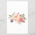 Pink floral Would She Rather Baby Shower Game Card Flyer | Zazzle