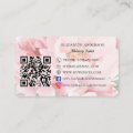 Pink florals roses QR code Business Card | Zazzle