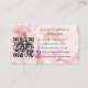 Pink florals roses QR code Business Card | Zazzle