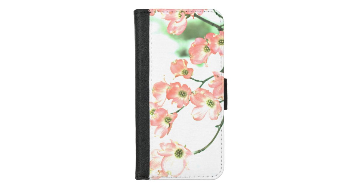 Pink Flower Blossoms Dogwood Trees iPhone Wallet Case | Zazzle