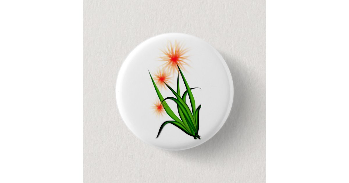 pink flower design button | Zazzle