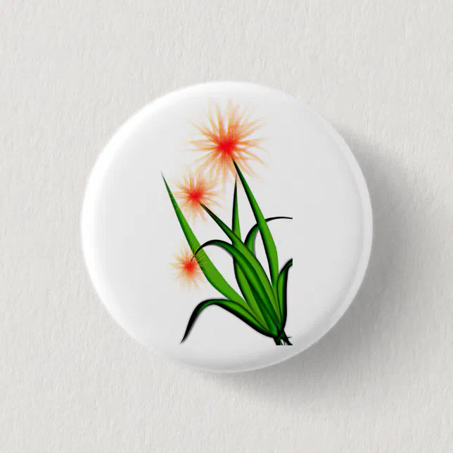 pink flower design button | Zazzle